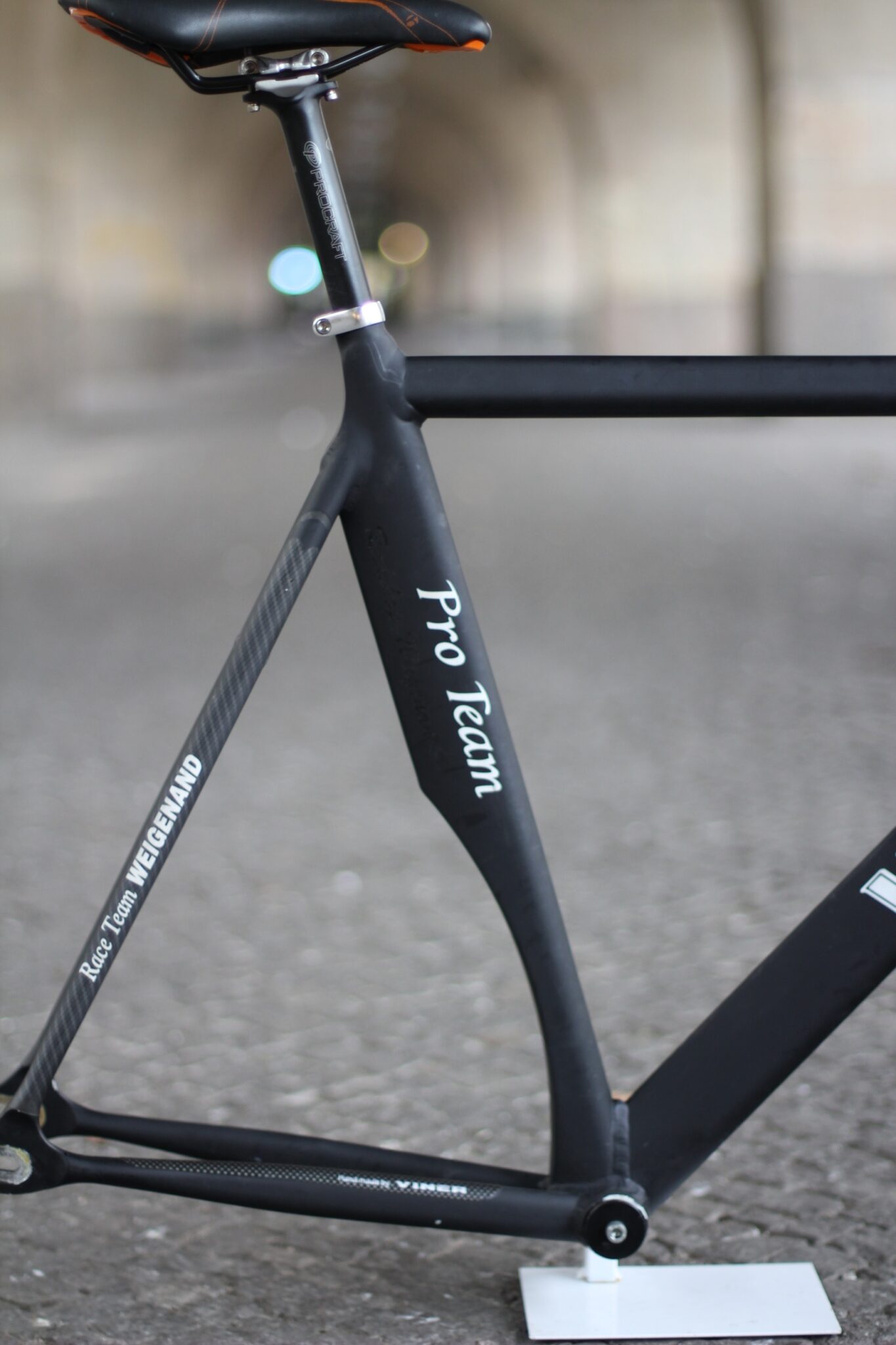 Viner Pro Team Track Frame / 56 cm / Black – velowizard.com