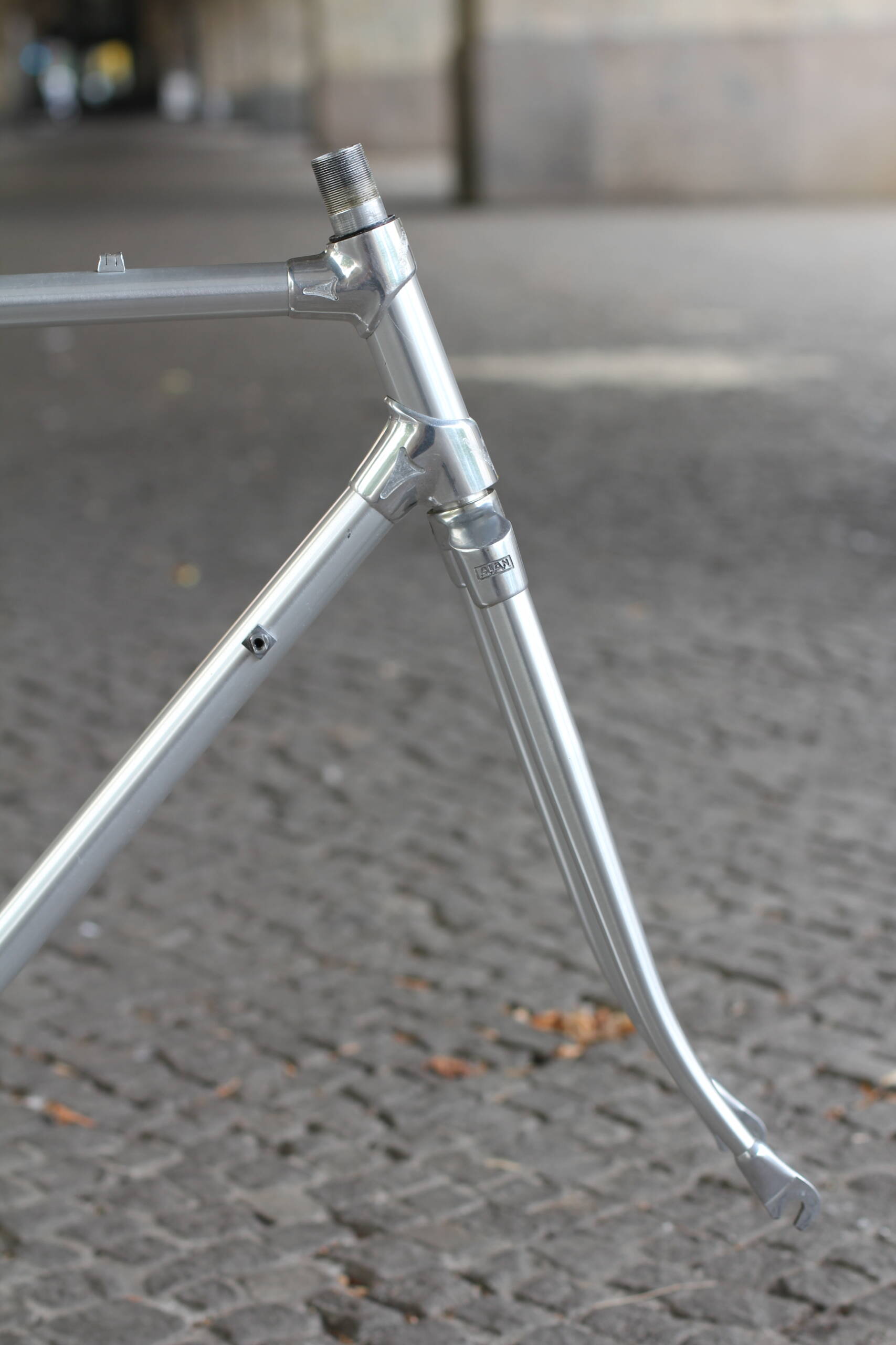 ALAN Super Record Frame / 54,5 cm / Silver / early 1980s – velowizard.com