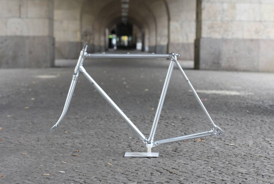 ALAN Super Record Frame / 54,5 cm / Silver / early 1980s - velowizard.com