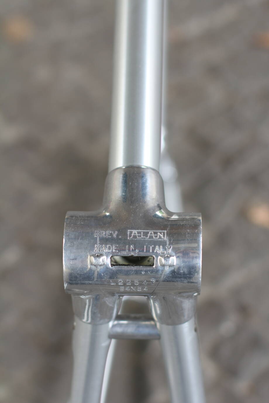 ALAN Super Record Frame / 54,5 cm / Silver / early 1980s – velowizard.com