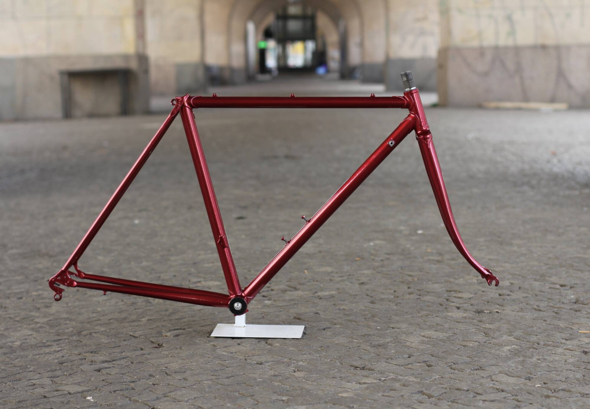 Claus Lauer Columbus Frame / 47 cm / Dark Red - velowizard.com